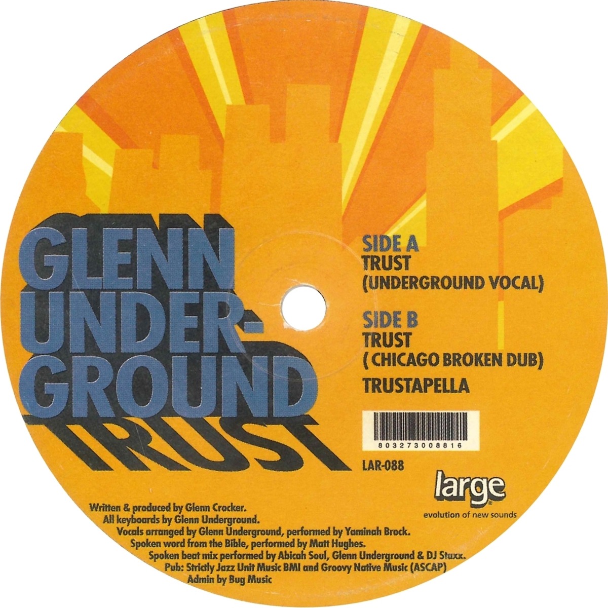 Glenn Underground – Trust | First Floor Records / Used House vinyl ...