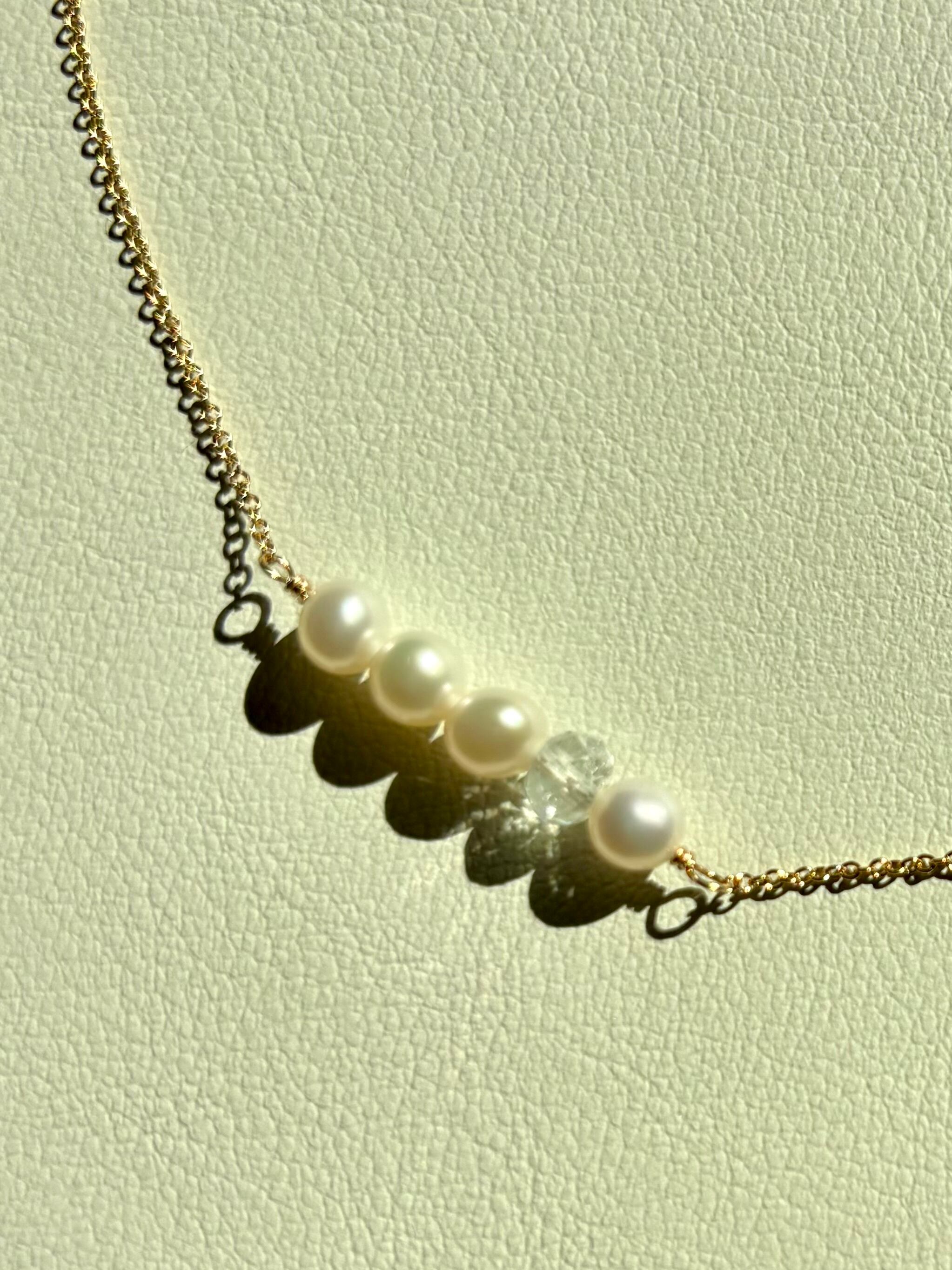 Step 3｜Birth Lights｜ブルームーンストーン＆パールのネックレス（6月誕生石） | LUCENT (ルーセント)