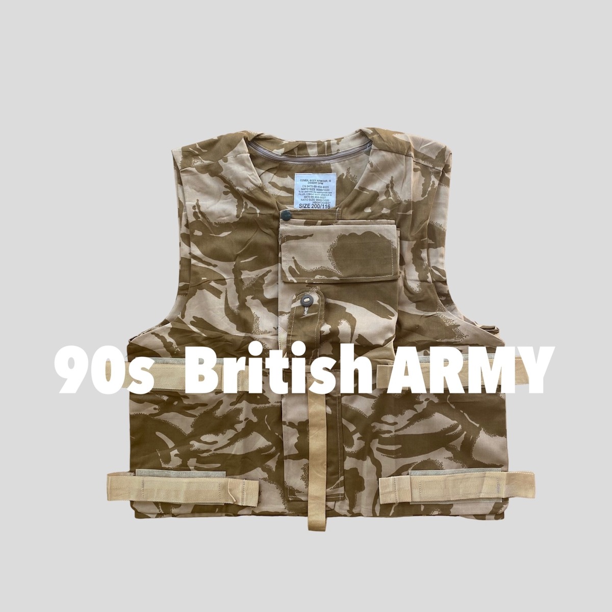 【XXL】90s " British ARMY " body armour desert dpm | 古着屋 mon Trésor【モントレゾー】