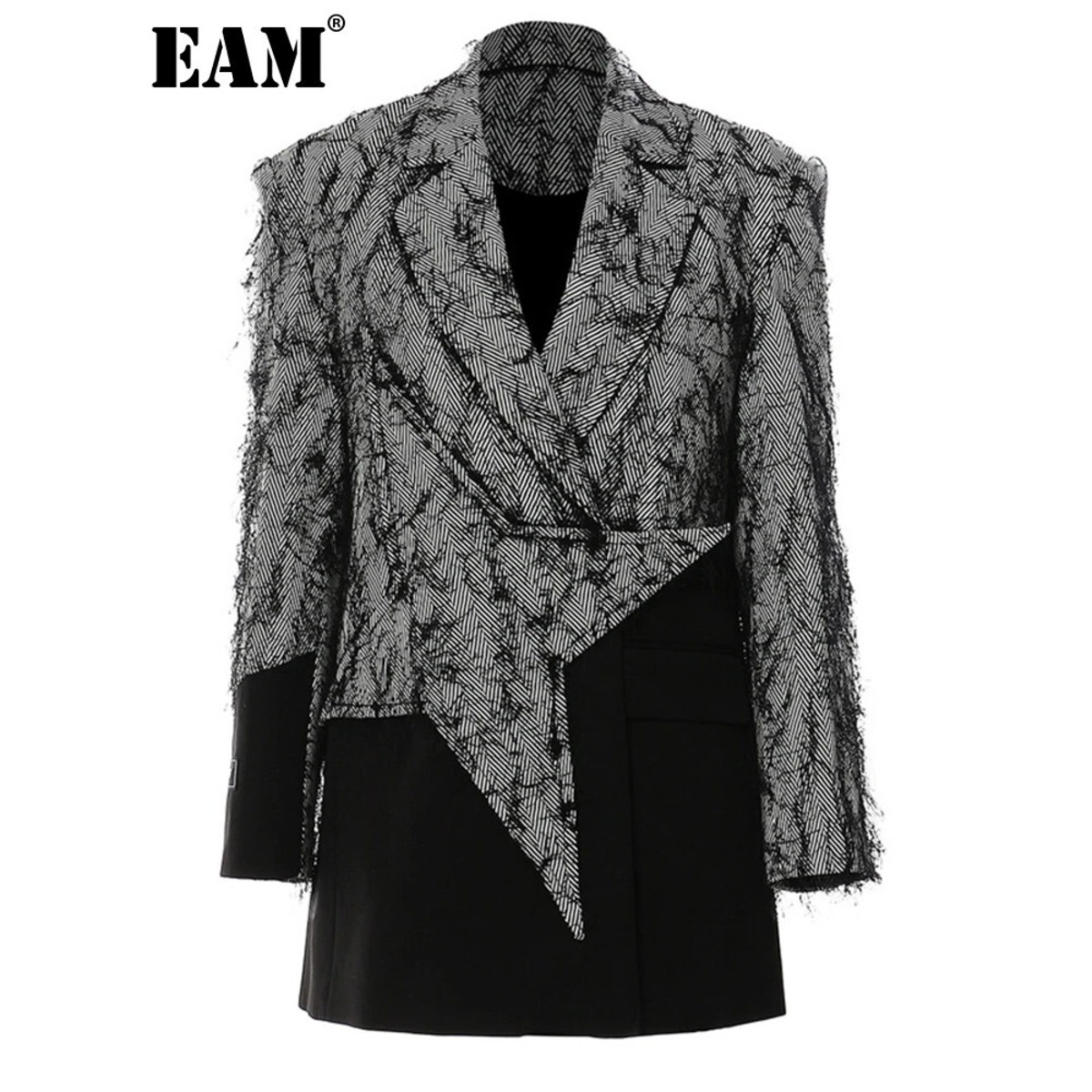 Tassel Aasymmetry Loose Jacket【E0194】 | EAM JAPAN