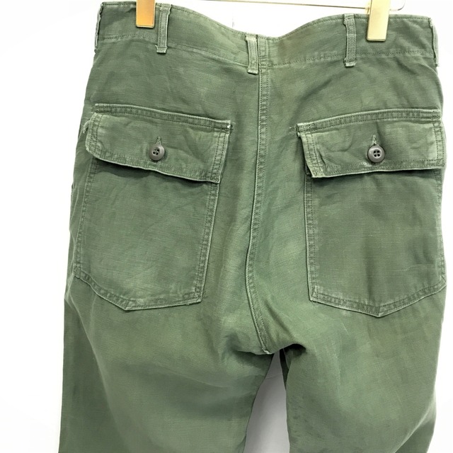 U.S.ARMY ベイカー パンツ 60年代 TROUSERS SATEEN OG-107 TYPE 1 コットンサテンパンツ ボタン・フライ ...