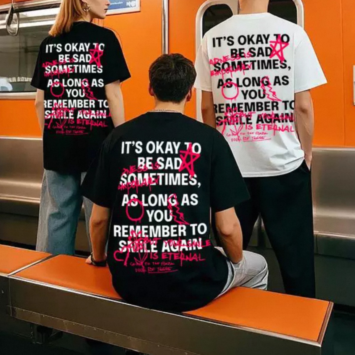 グラフィックプリントオーバーサイズshort sleeve 2col BL0215 | .Bliss