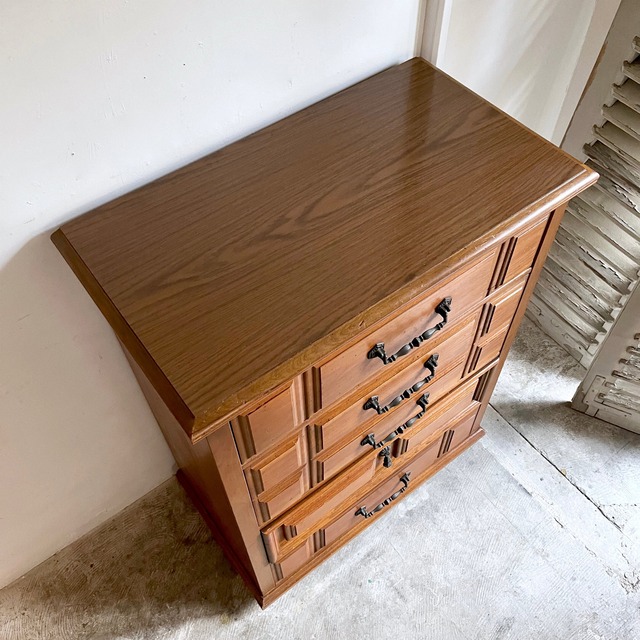 "Bassett Furniture" Oak Wood Drawer Chest 1960's U.S.Vintage | Couscous ...