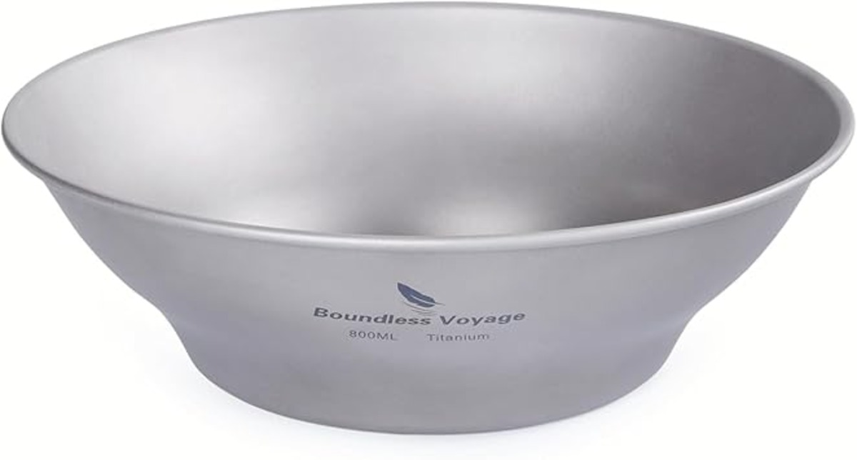 Boundless Voyage チタン ボウル 茶碗 鉢 皿 シングルレイヤ 割れない 錆びない 超軽量 サラダボウル デザート チタン食器 アウトドア キャンプ 自宅 | yorozuyah