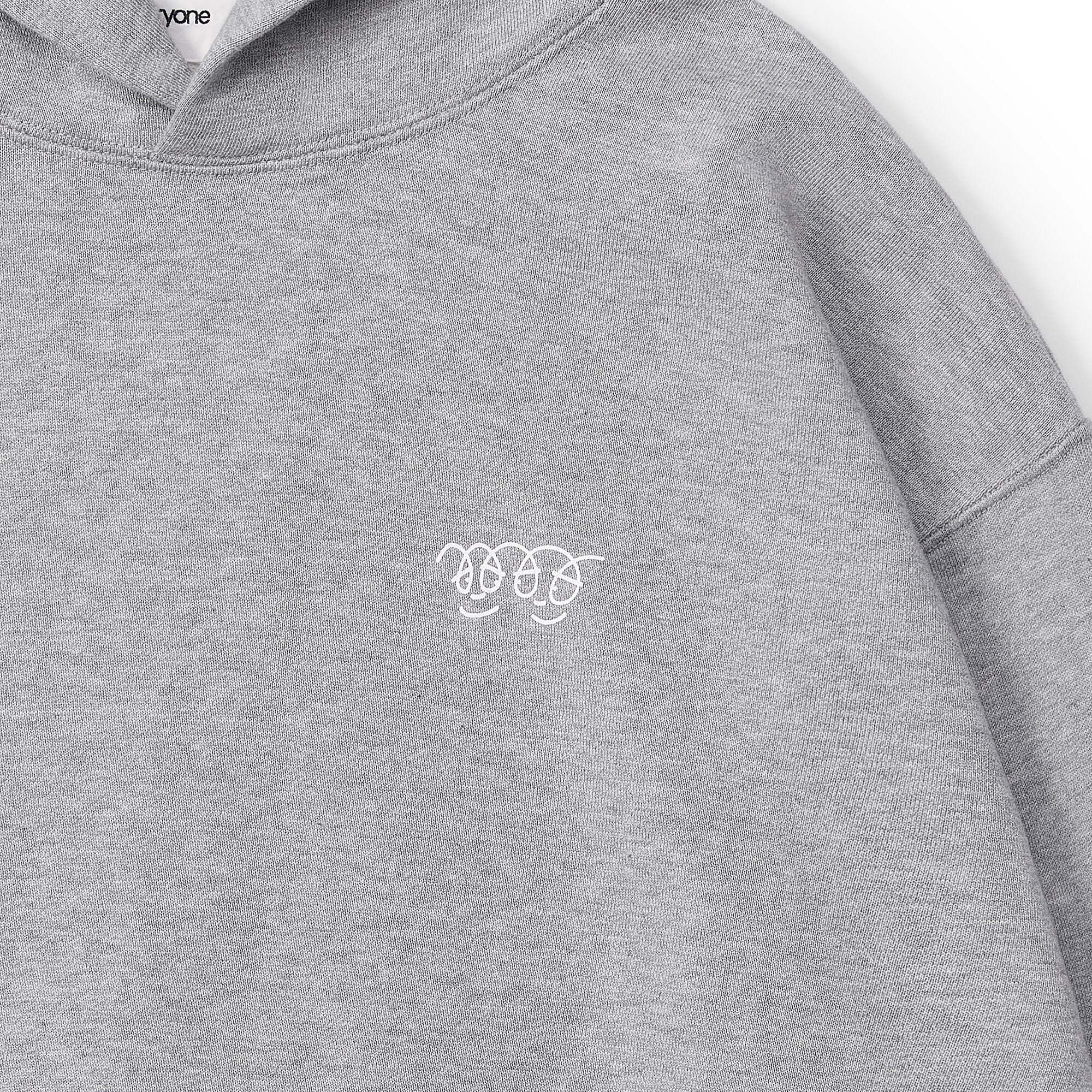 everyone j.30000 throwie back logo hoodie (H.GRAY) | everyone