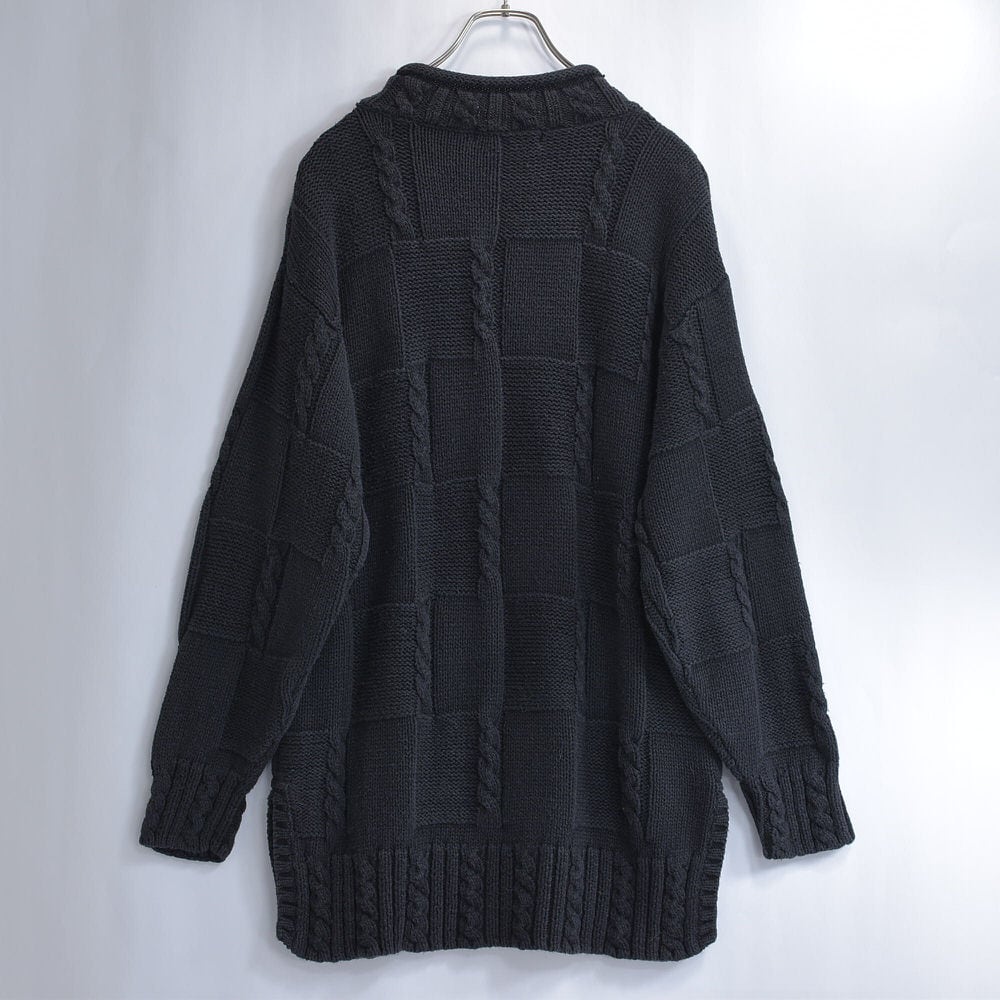 90s YARNWORKS ロールネック ロングニット プルオーバー 90s YARNWORKS ロールネック ロングニット プルオーバー