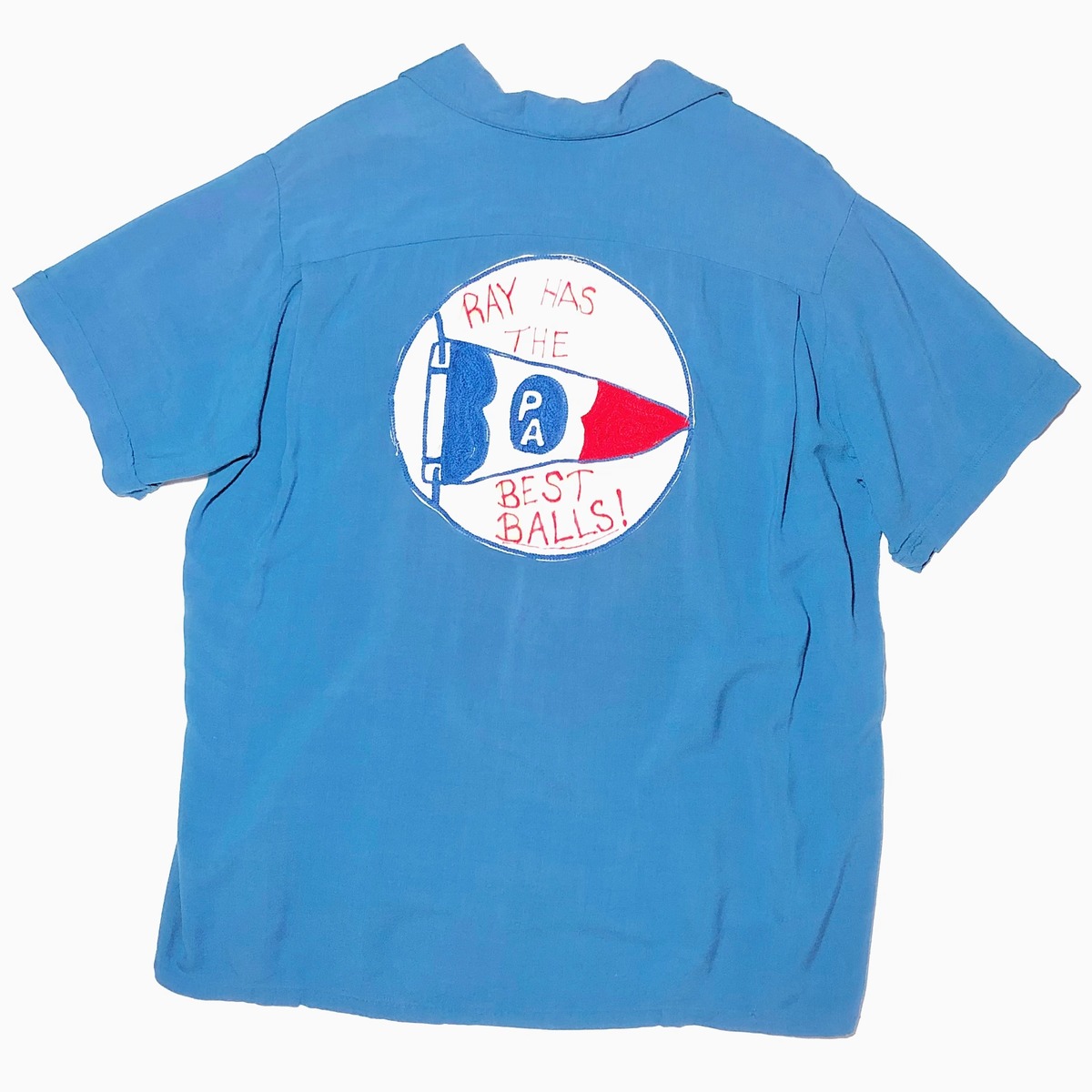 Vintage 60's【ANGELTOWN】"RAY HAS THE BEST BALLS!" Rayon Bowling Shirt ...