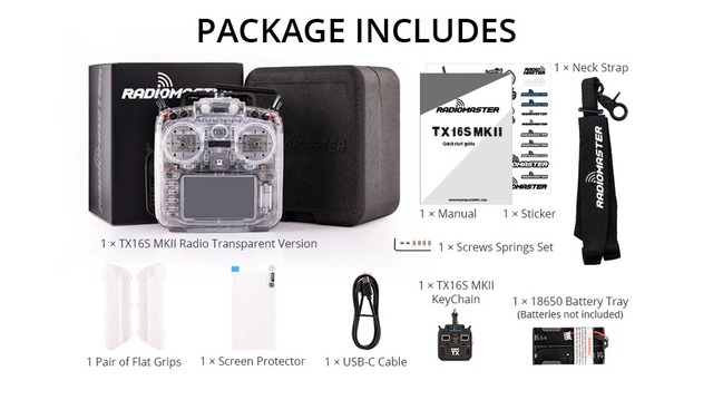 RadioMaster TX16S mk2 Transparent Ver. mode2 ELRS 【技適付】 | FPVドローンショップ ...