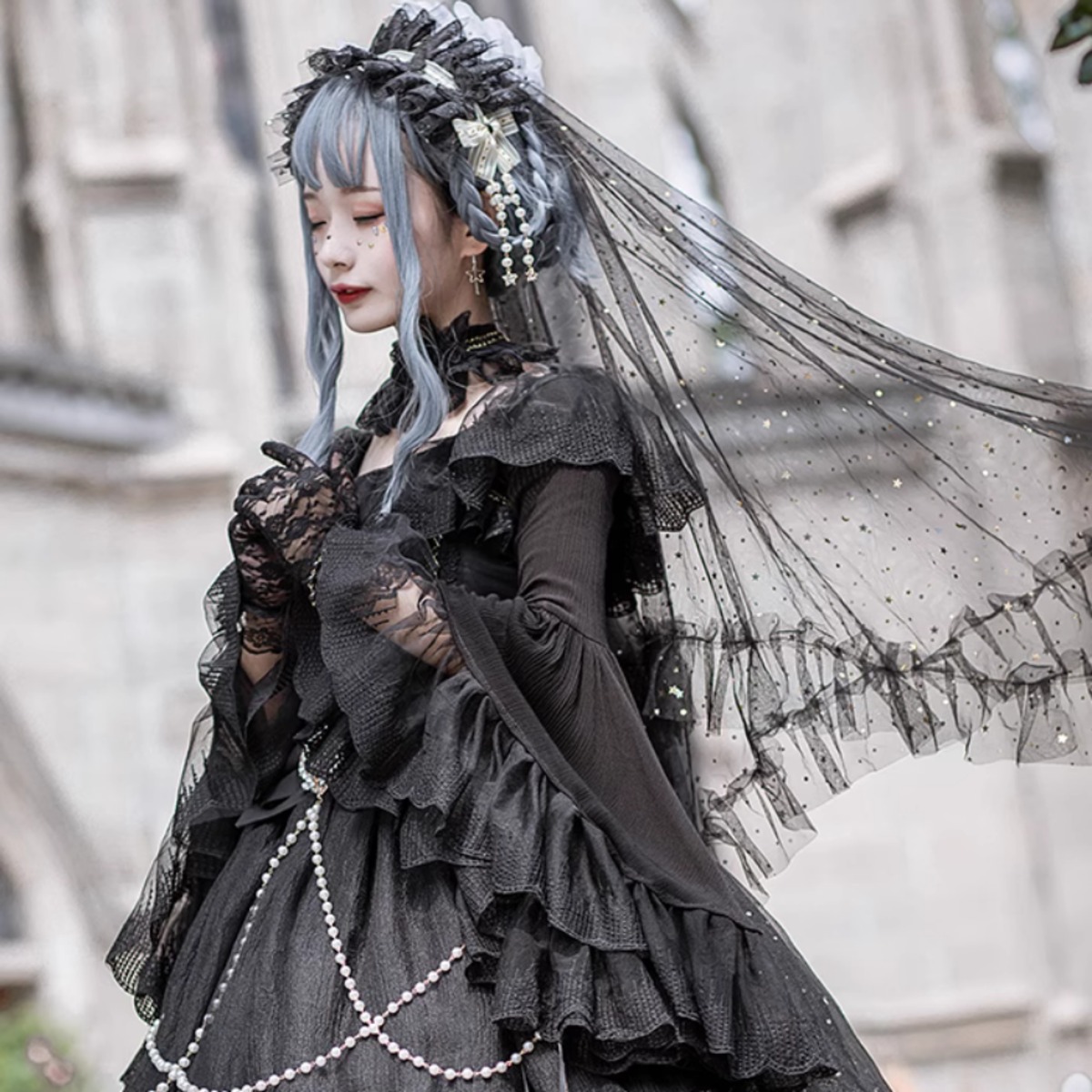 ゴスロリファッション 通販 With U ショール ベール スカートカバー 3Way 仕様 ゴシック 原宿ファッション ゴシック 闇かわいい ...