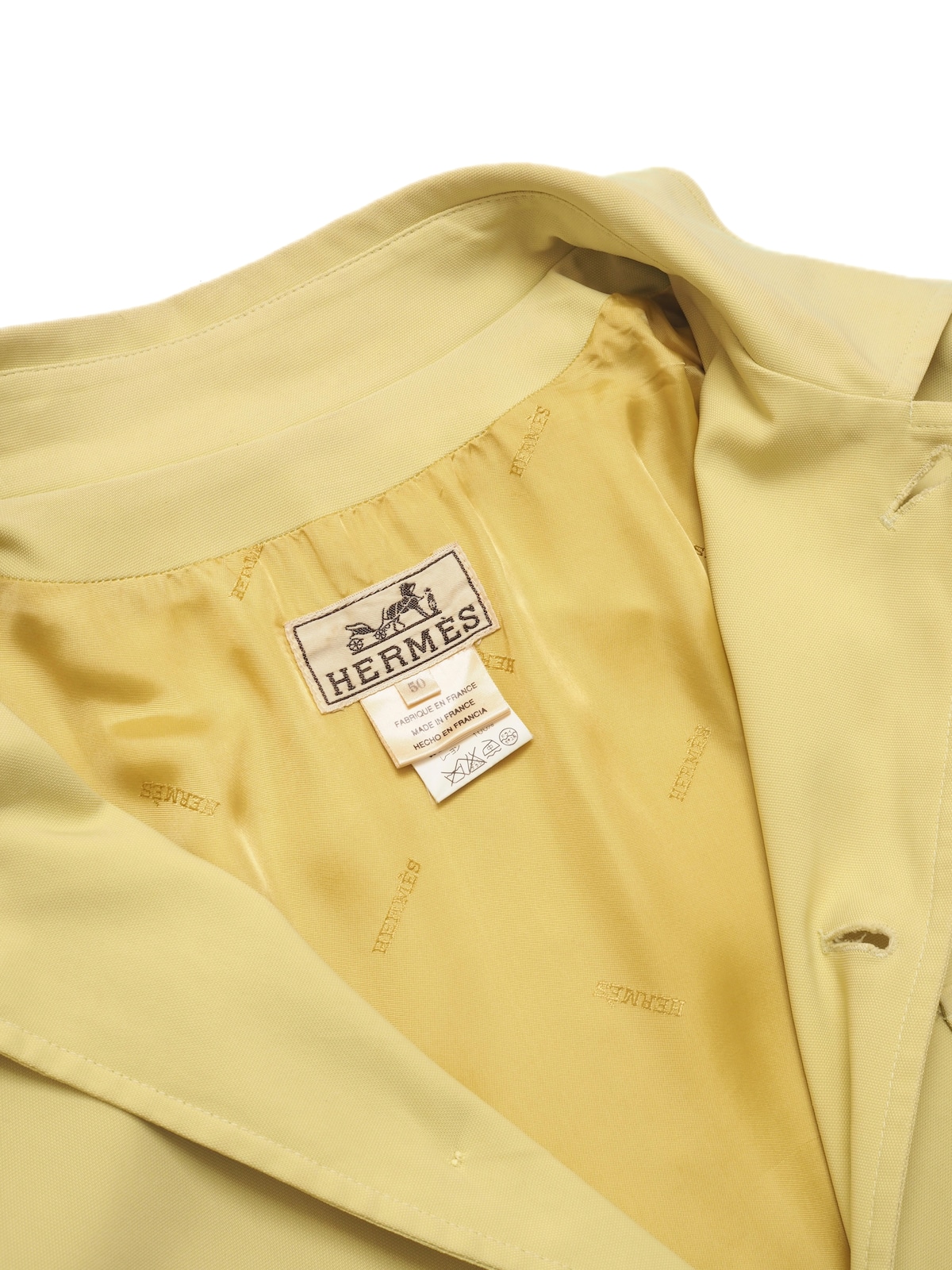 HERMES Pastel Yellow Nylon Sports Jacket "Made in France" | PULP ...