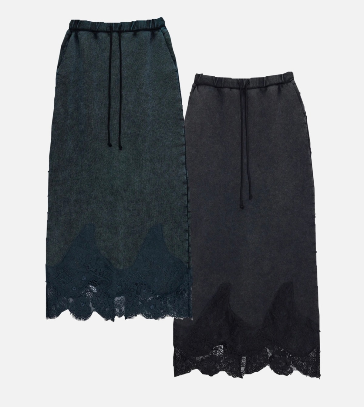 【AMERI】CHEMICAL OVERDYE LACE SWEAT SKIRT (0224209611420) | CLOAK&CO EC ...