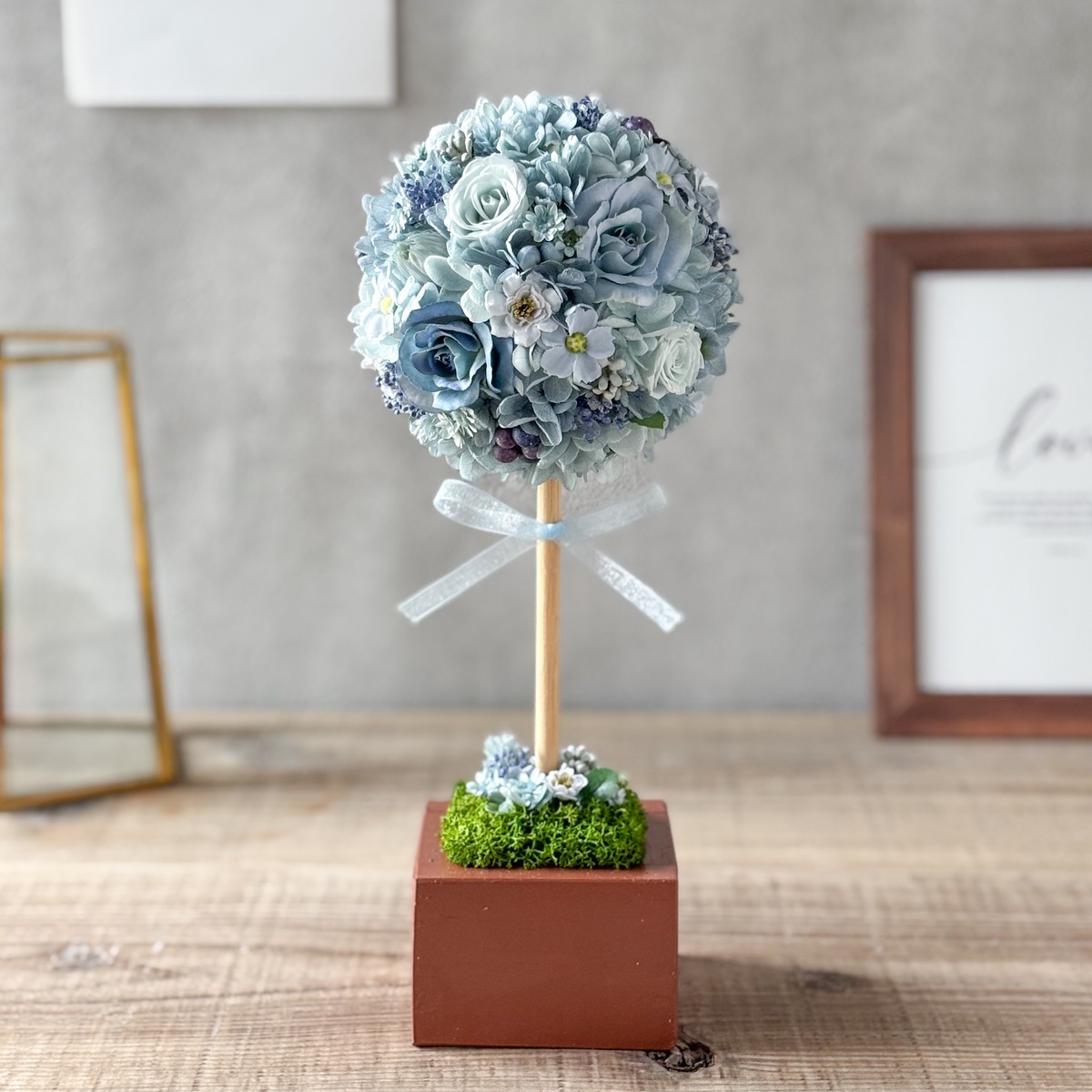 【トピアリー】木をモチーフにしたフラワーインテリア｜新築祝い・誕生日・結婚祝いに／ナチュラル 癒し ギフト | Atelier Fiore