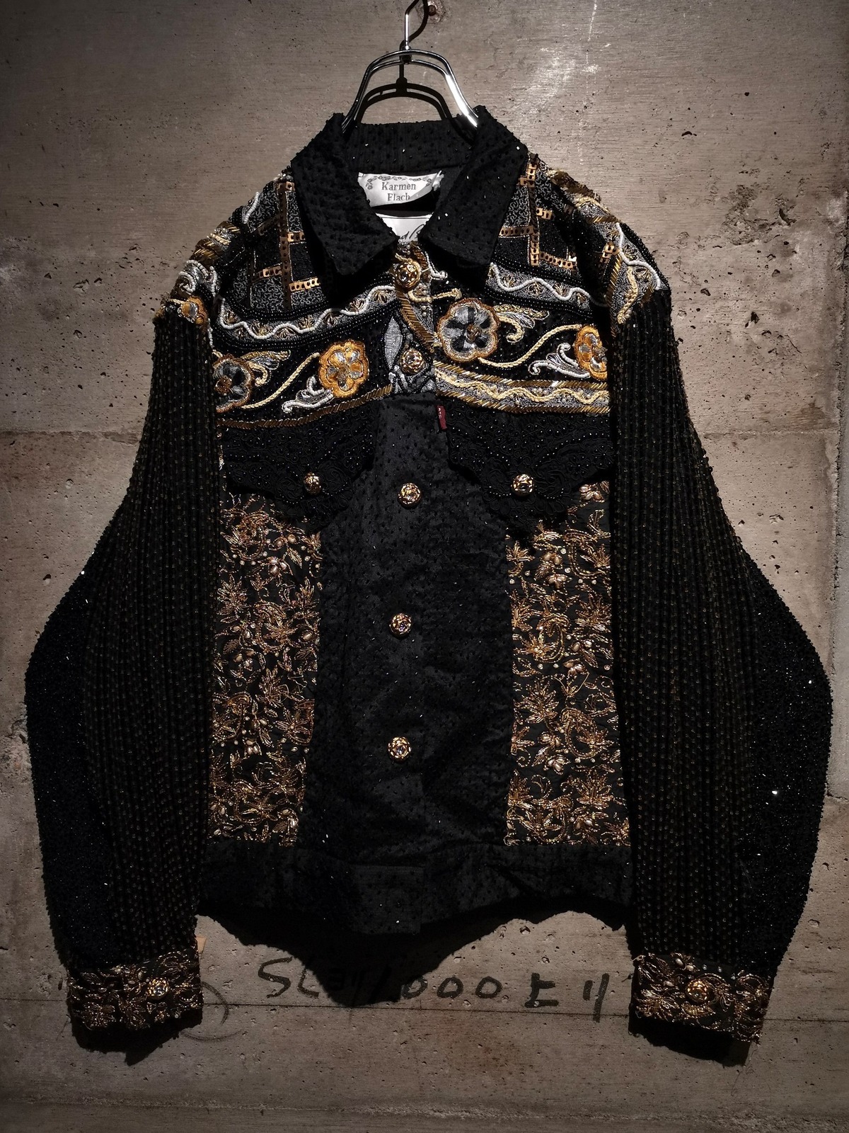 【Caka】Spangle × Embroidery Special Bling Design Vintage Short Jacket ...