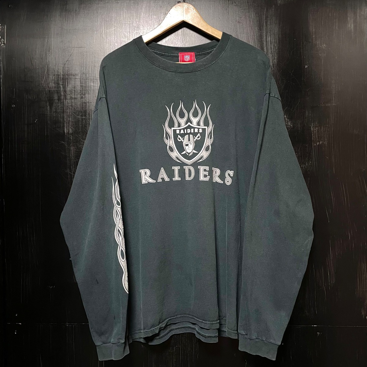 90's〜 / Raiders Fire Pattern Logo LS Tee | ASCENT