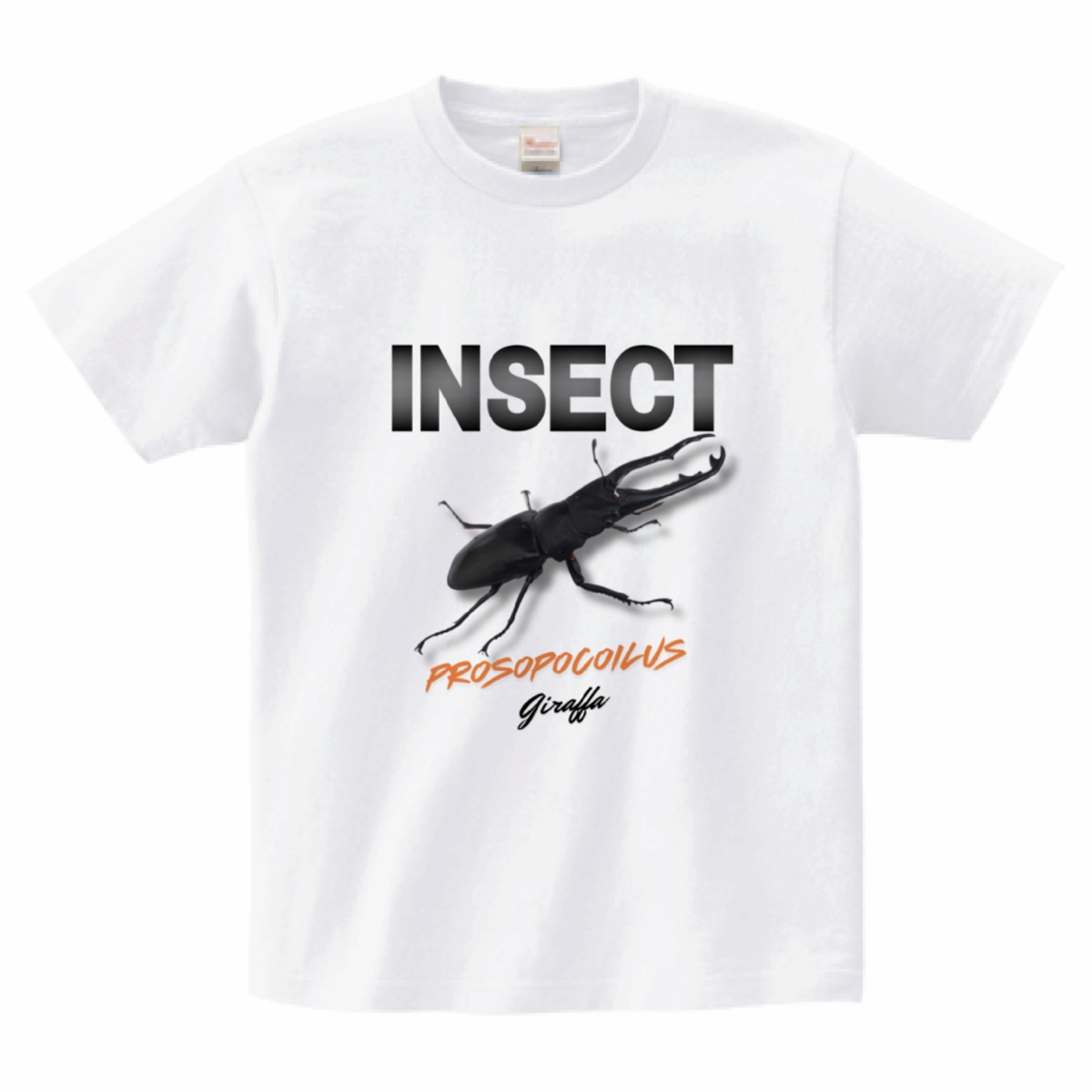 ギラファノコギリクワガタ ロゴTシャツ（ホワイト） | クワガタ ショップ