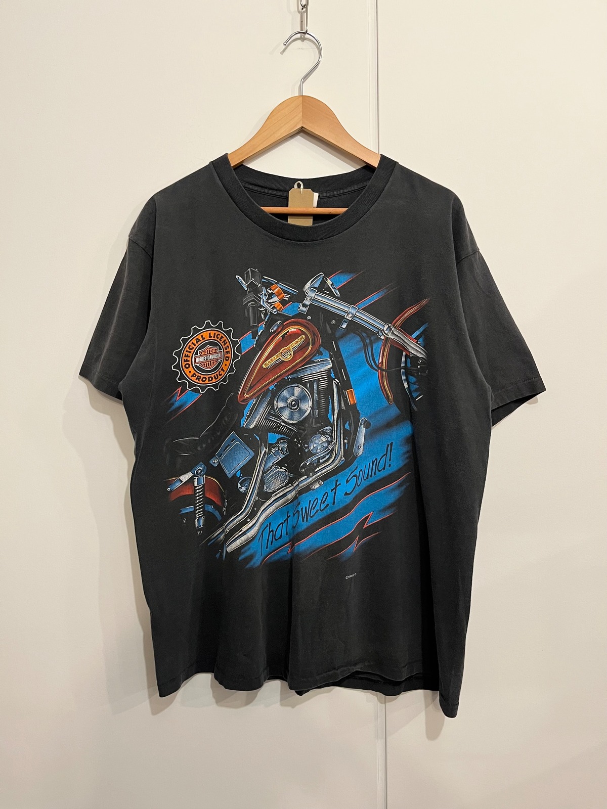 90s Harley Davidson Printed Motorcycle Tshirt Made in U.S.A. 90年代 ハーレー ...
