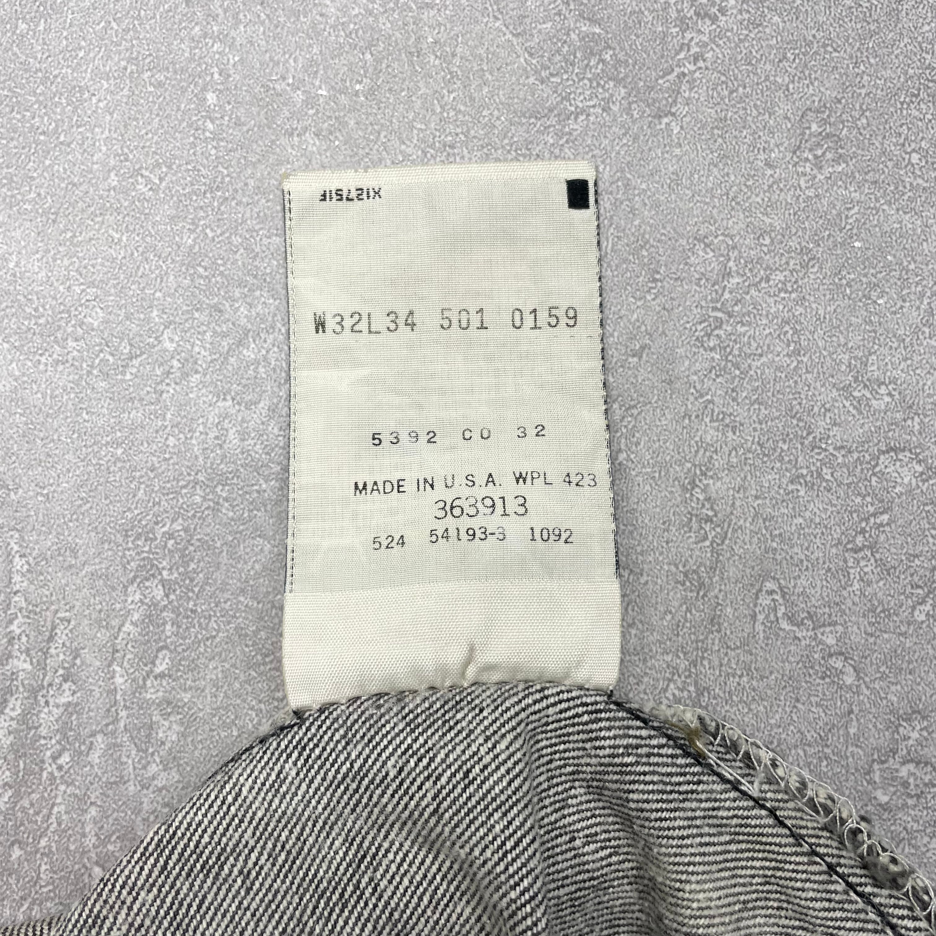 実寸W31L34》Levi's リーバイス 501 先染め ブラックデニム 90 実寸W31L34》Levi's リーバイス 501 先染め ブラックデニム 90