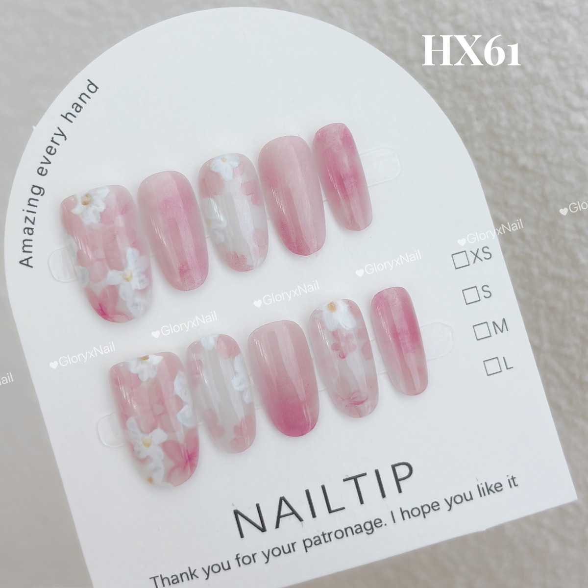 HX61 ネイルチップ サイズXS/S/M | Glory X Nails