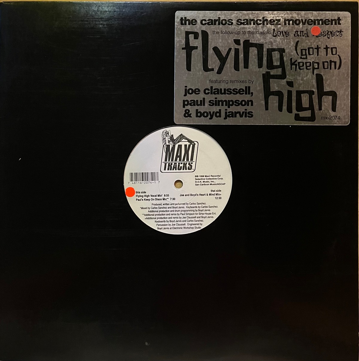 The Carlos Sanchez Movement – Flying High (Got To Keep On) (12") | oleo ...