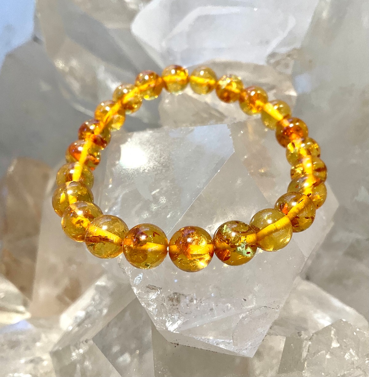 エネルギーの活性化！！アンバー(琥珀) ブレス 001 | AMERI 自由が丘店 天然石・パワーストーン・ペンデュラム