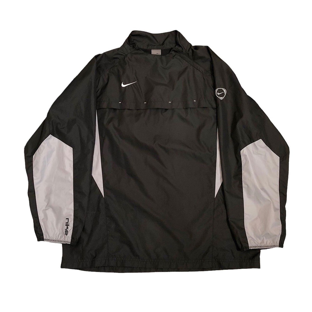 "NIKE" Switch color polyester design unique zip pullover | Kissmet