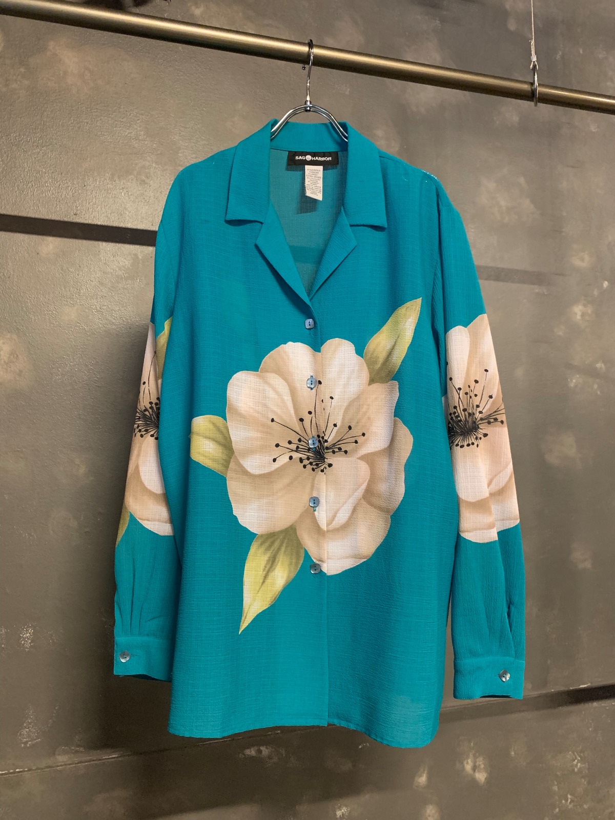"flower pattern" open collar shirts | soulsosaka