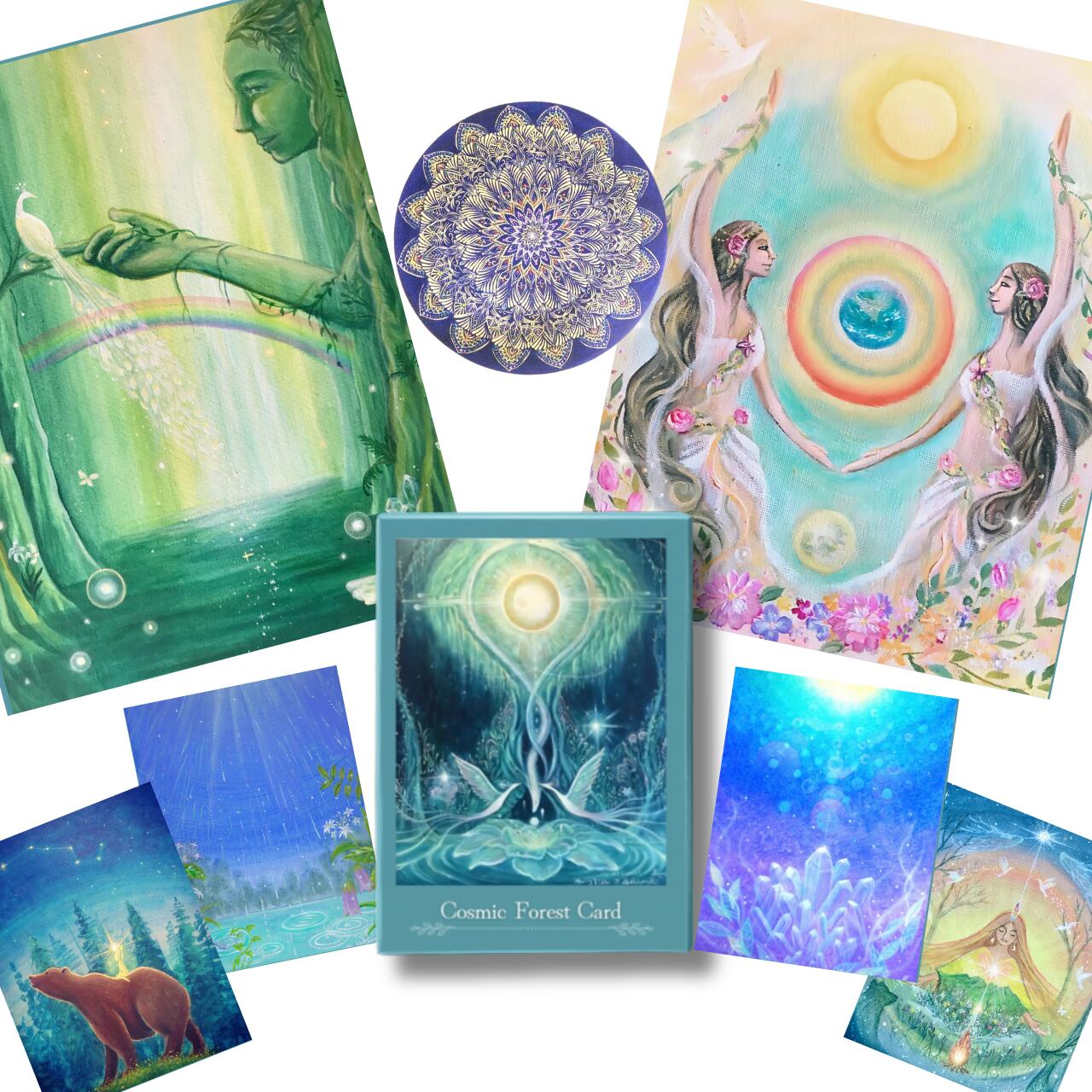 Cosmic Forest Card＋A4オリジナルプリント2枚+ポストカード4枚+ステッカー1枚 | Pay ID