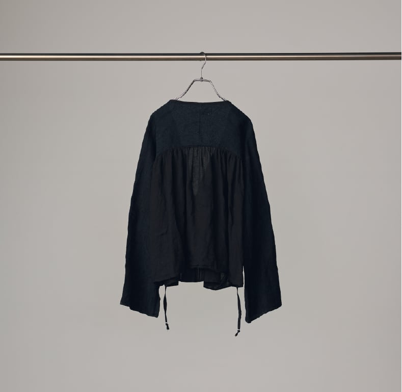2603TP101-BLK コットン＆リネンブラウス | LOOP ROOP