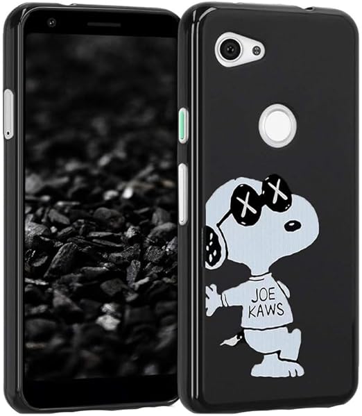 FOR Google Pixel 3a スマホケース耐衝撃TPU背面アイデア黒かわいい柄スマホケースFOR Google Pixel 3a ...