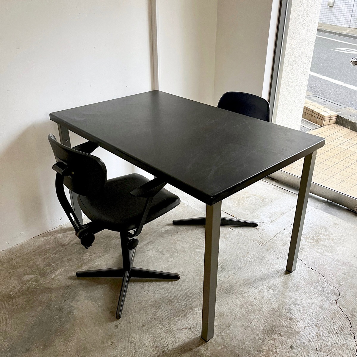 Linoleum Top Metal Work Table / Frame GRAY 1960's オランダ | Couscous Furniture