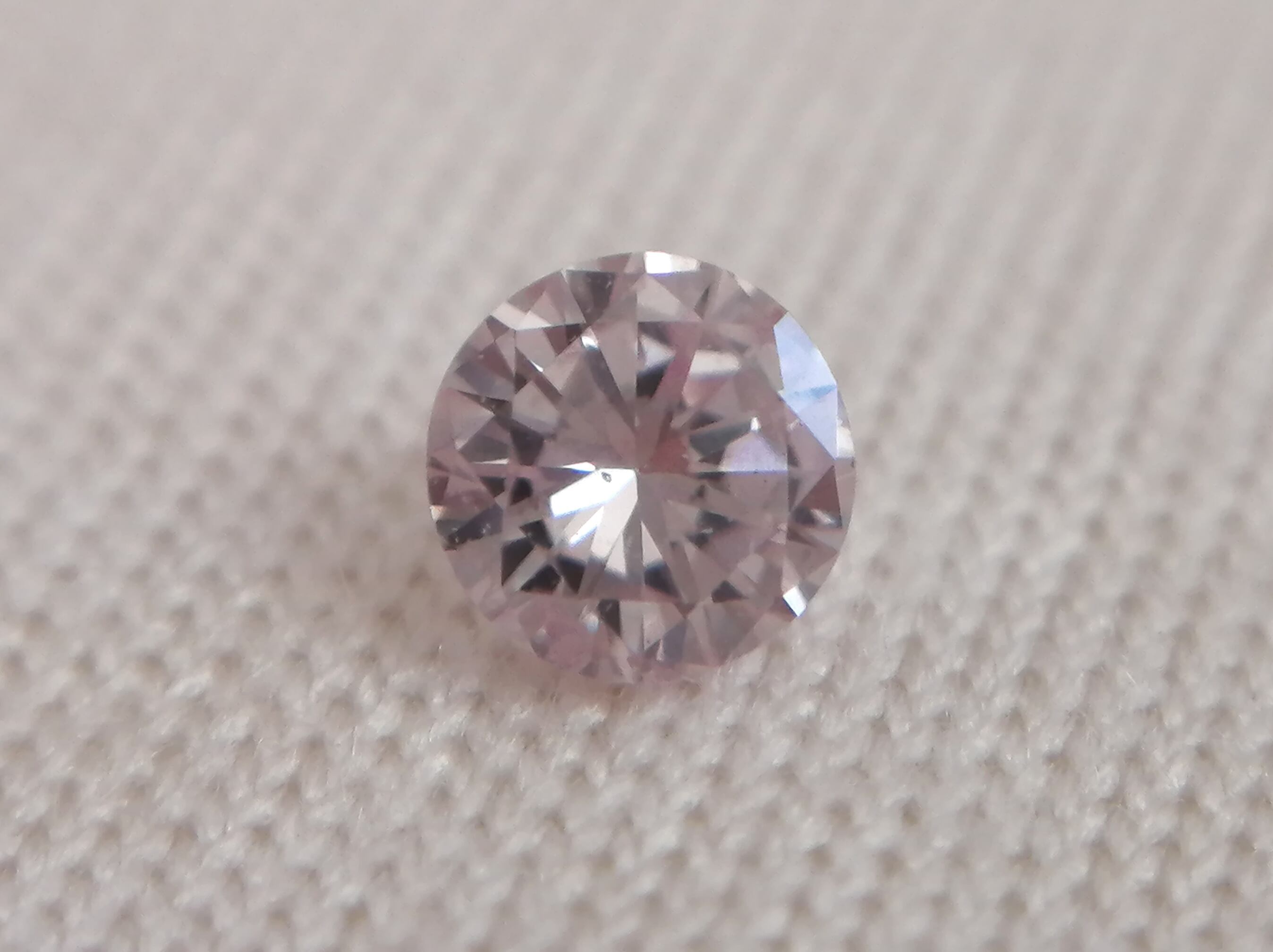 ピンクダイヤモンドルース 0.096ct fancy light purplish pink SI2(CGL) | fancy color plus