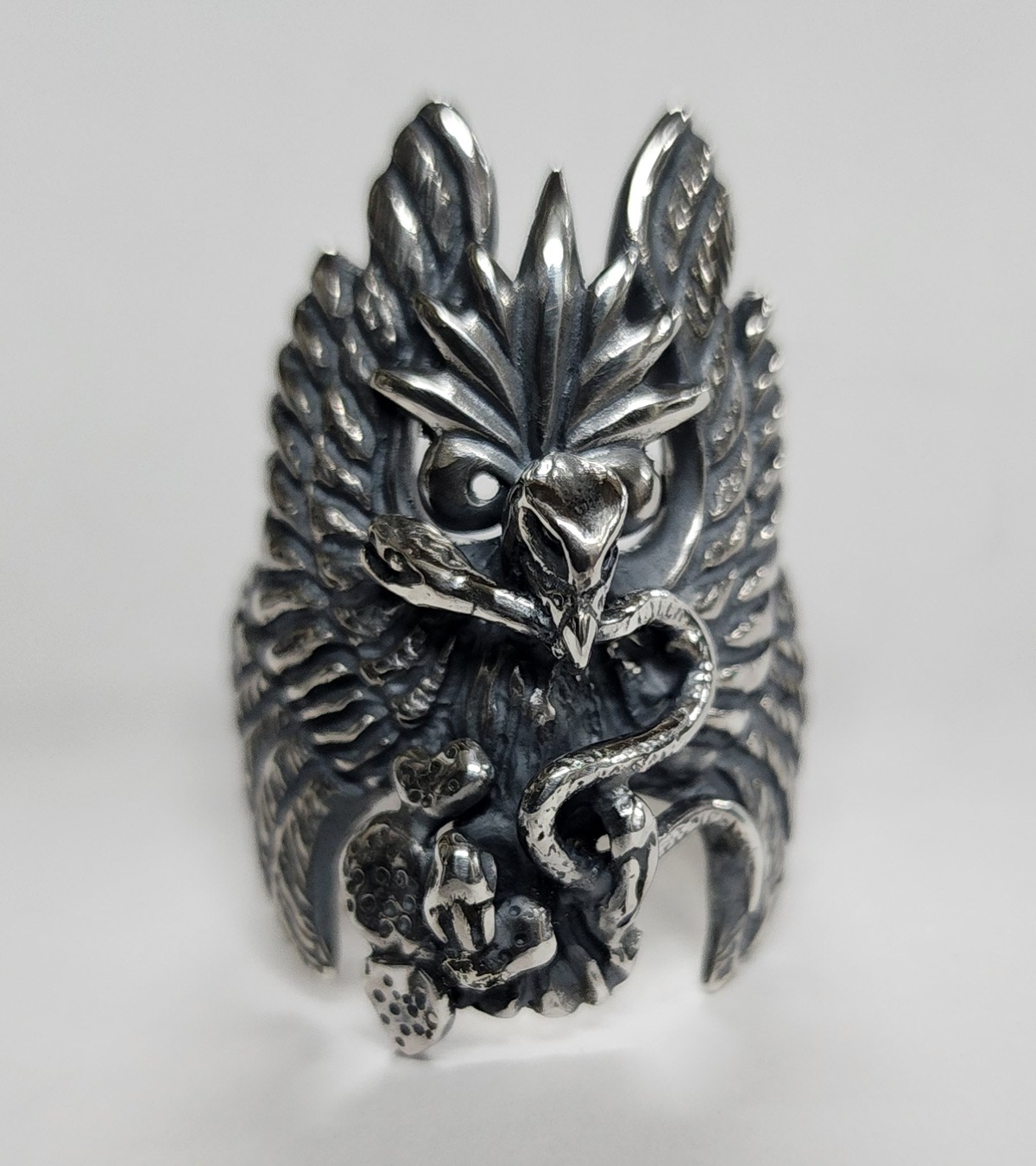 23R-MEG002 : RING/AGUILA MEXICANA Y AGAVE | Kustomhood Accessories ...