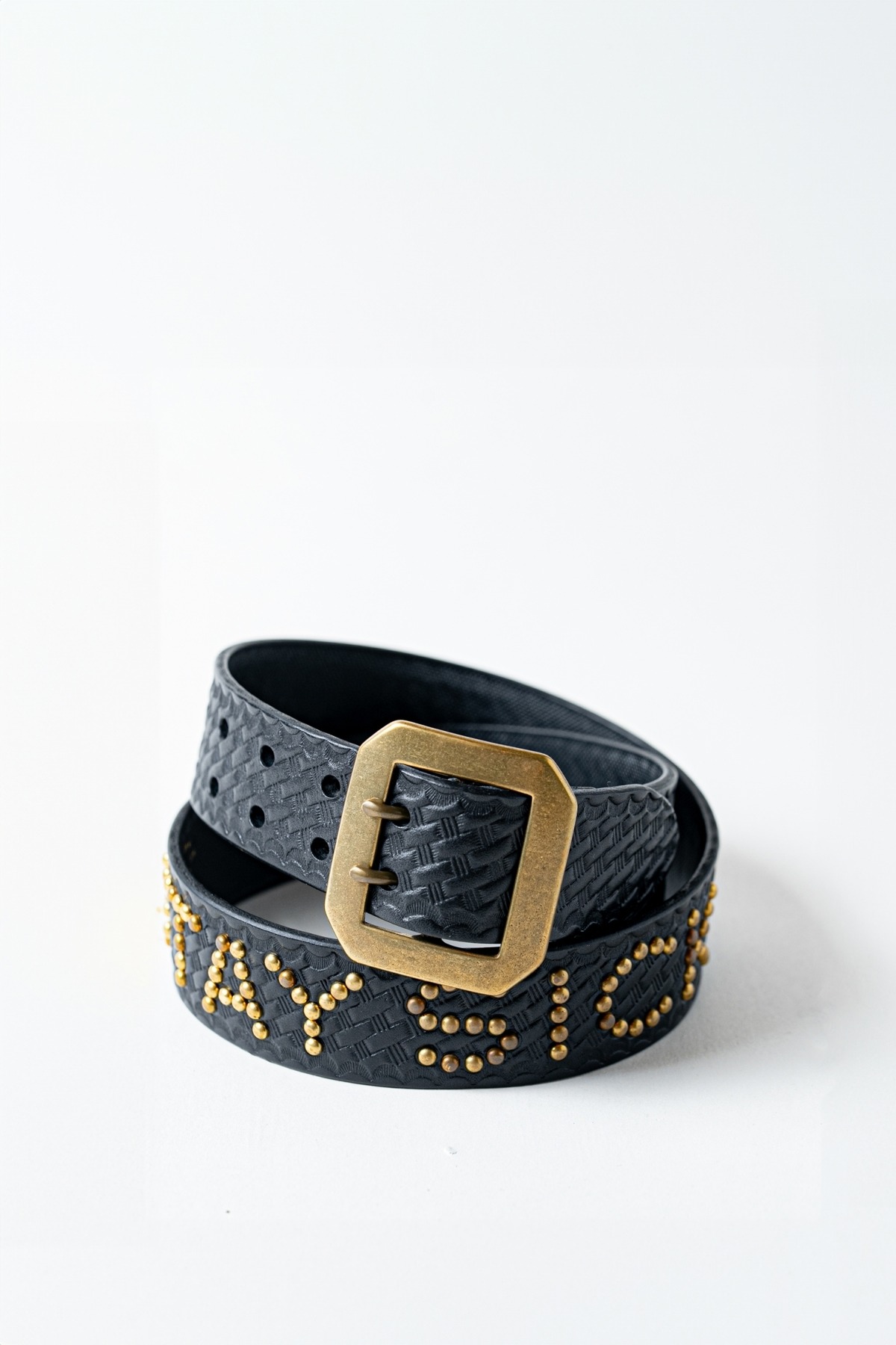 「STAY SICK×ZOOL LEATHER」Leather Studs Belt(Polis Bucket) | STAY SICK