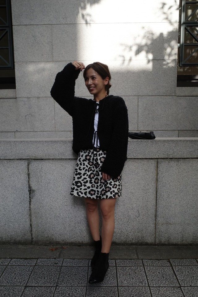 Knit ribbon cardigan | meme