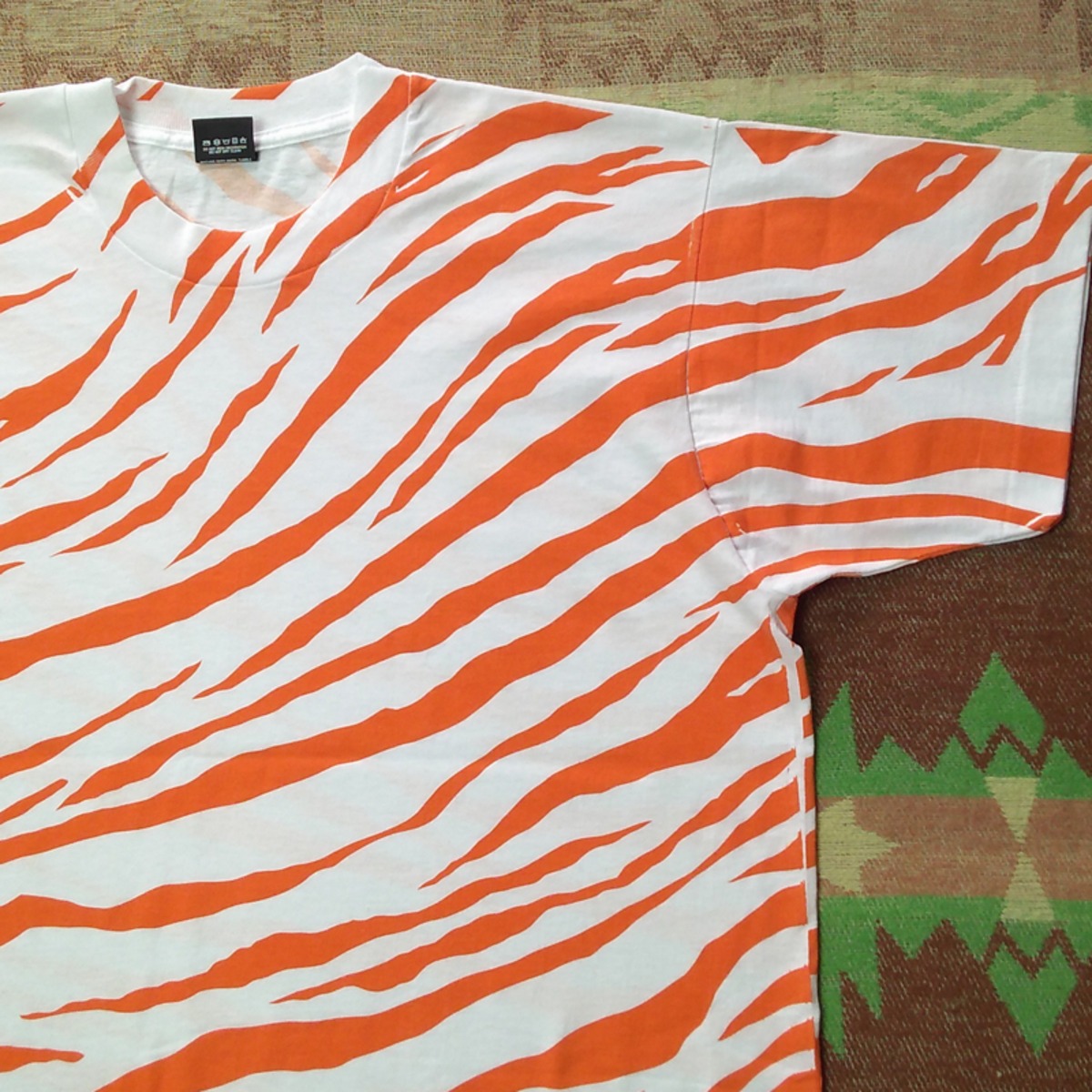 90s Animal Pattern All Over Print T-Shirt（XL）ORANGE | Wonder Wear ...
