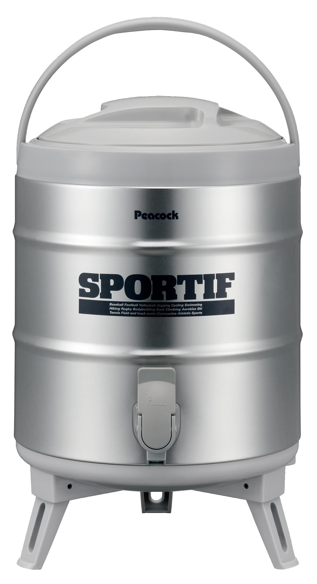 ピーコック魔法瓶工業(The-peacock) ピーコック ウォータージャグ 8.1L 日本製 保冷 保温 キーパー アウトドア キャンプ 大容量 ジャグ タンク ステンレス グレー 8L ...