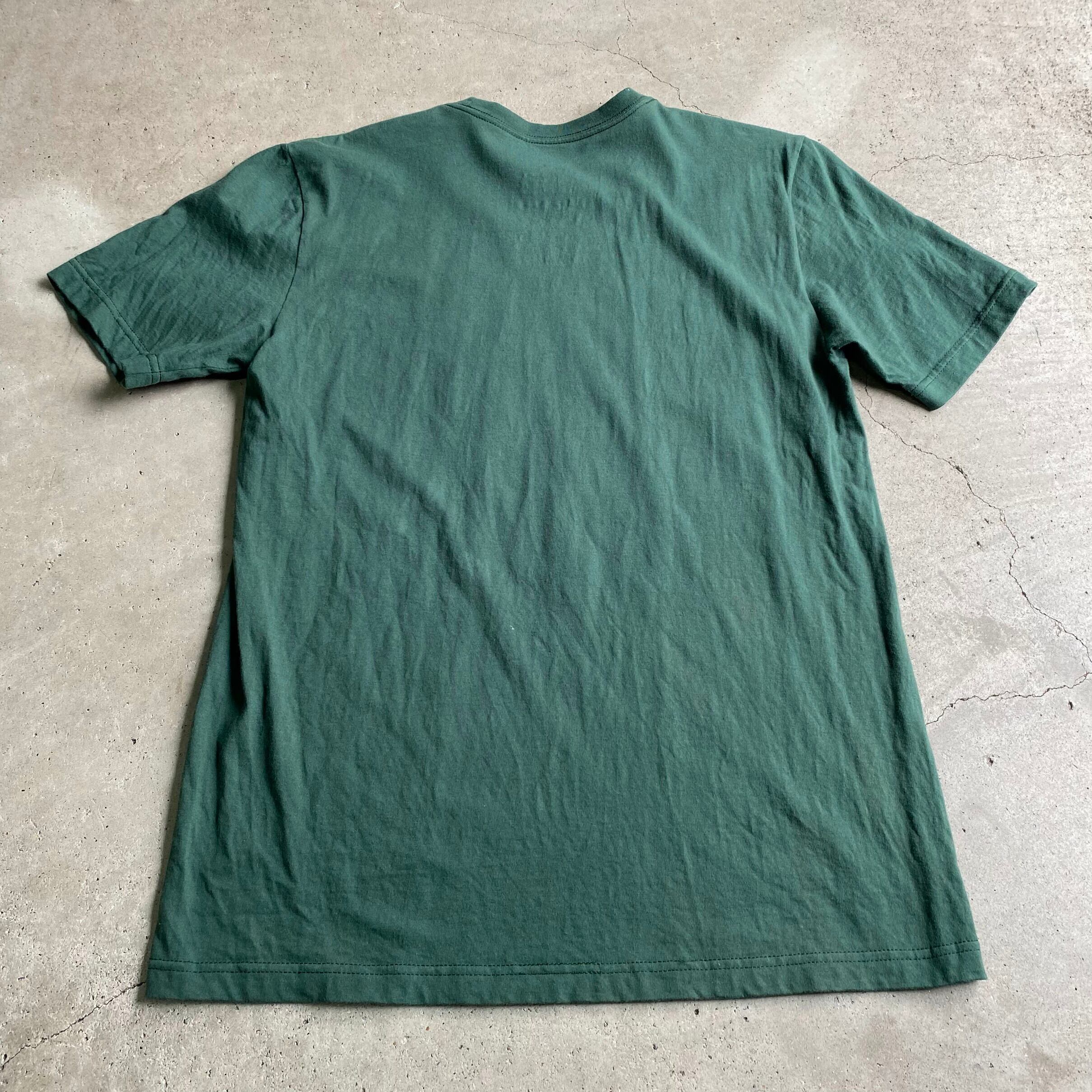 NIKE ナイキ スウォッシュ チームロゴ プリントTシャツ メンズM 古着 グリーン 緑色【Tシャツ】【P2000】 | cave 古着屋 ...