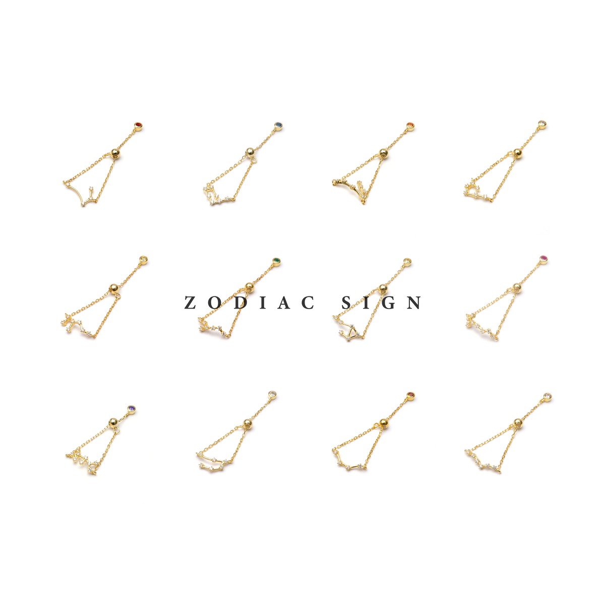 S925 ZODIAC SIGN CHAIN RING | TOME JEWELRY | 天然石ジュエリーブランド