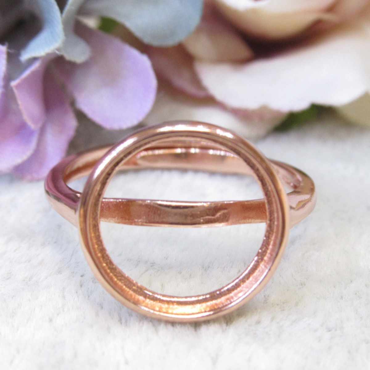 アウトレット12㎜ フラットベゼル S925 リング台 PG | rue Sepia