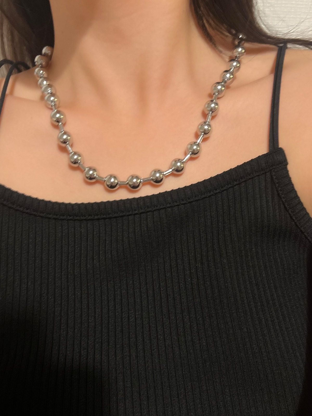 Big ball chain necklace | Larme.