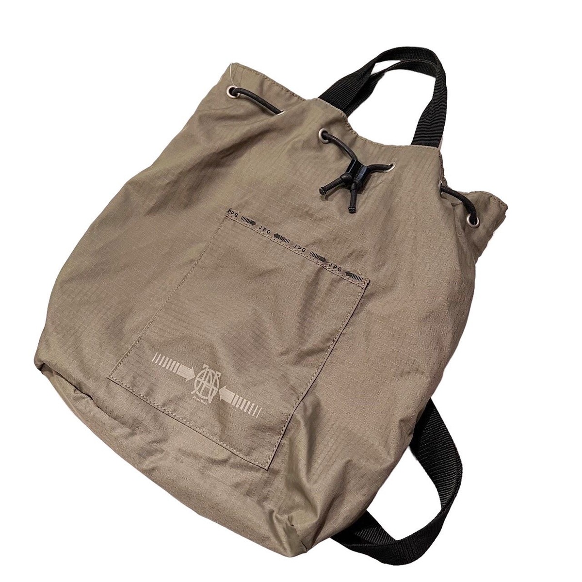 "Jean Paul GAULTIER" Nylon ripstop design drawstring bag | Kissmet