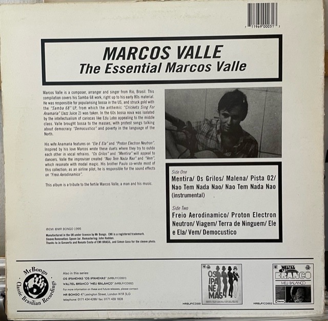 MARCOS VALLE "THE ESSENTIAL MARCO VALLE" LP | EAD RECORD