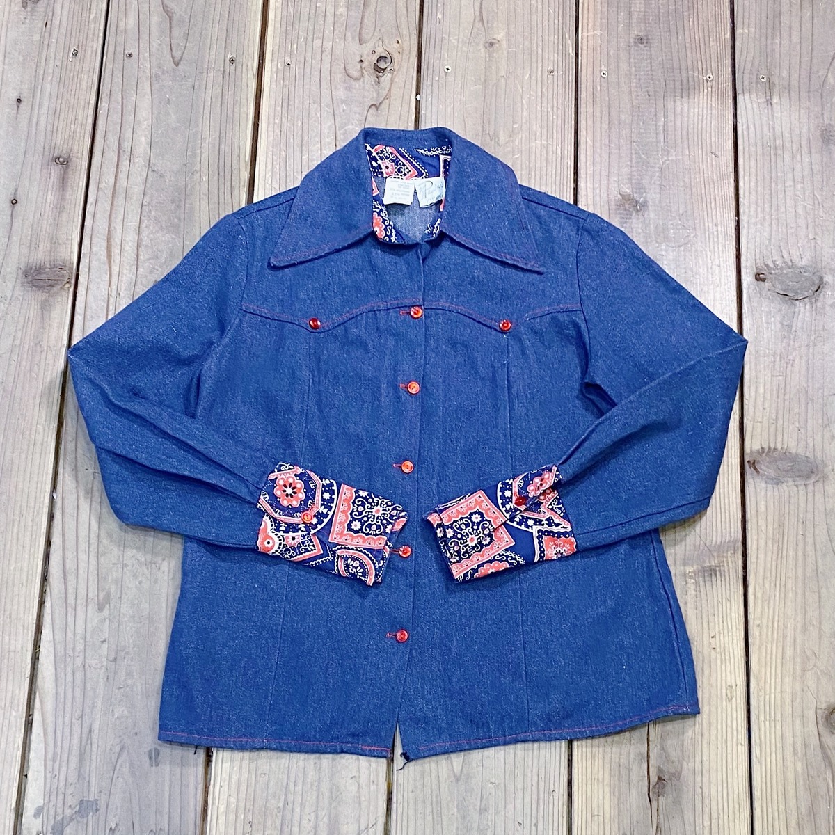 70s denim long shirt | LEMON