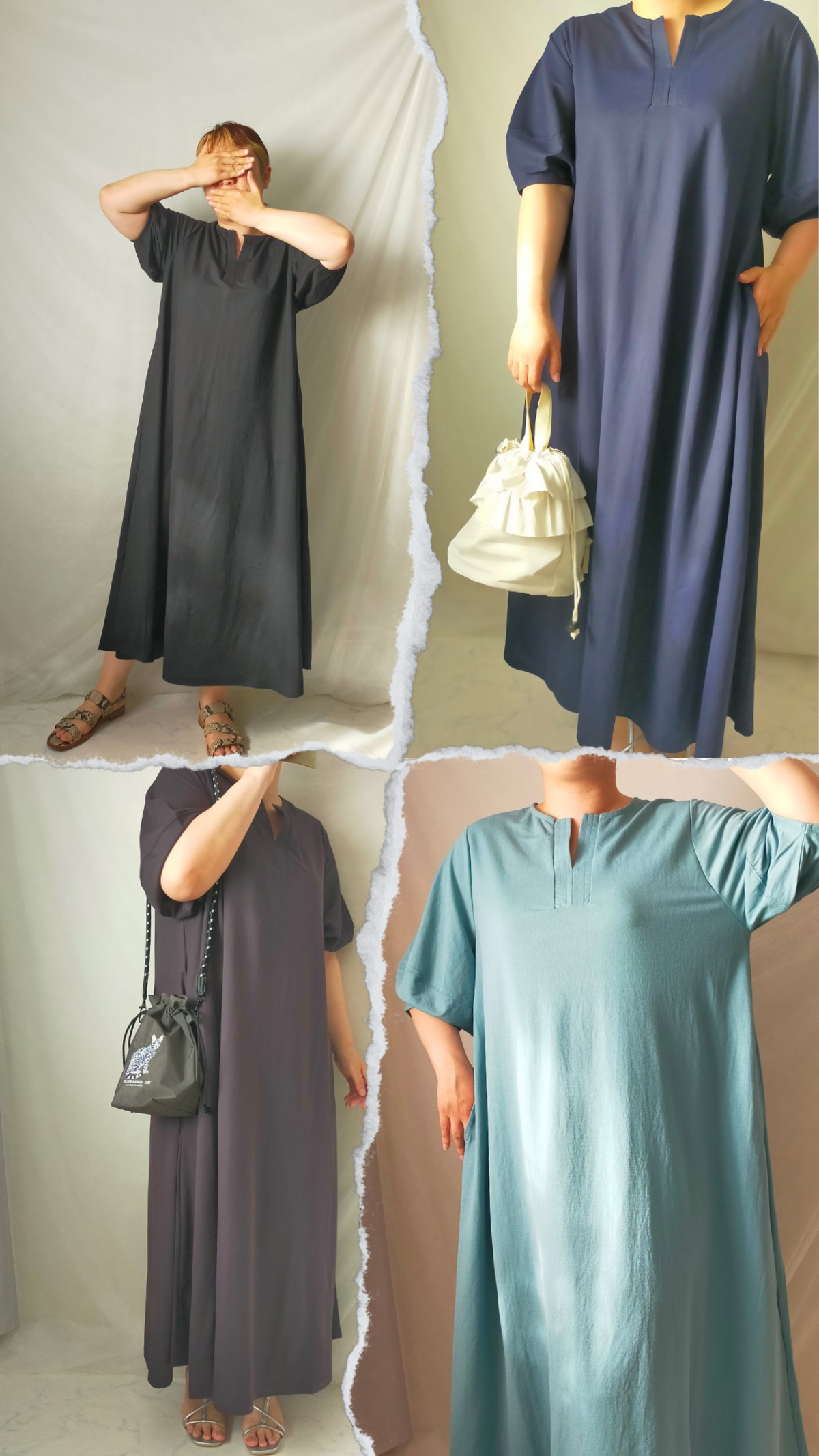 接触冷感Aラインワンピース | ぽっちゃりセレクトchachapi