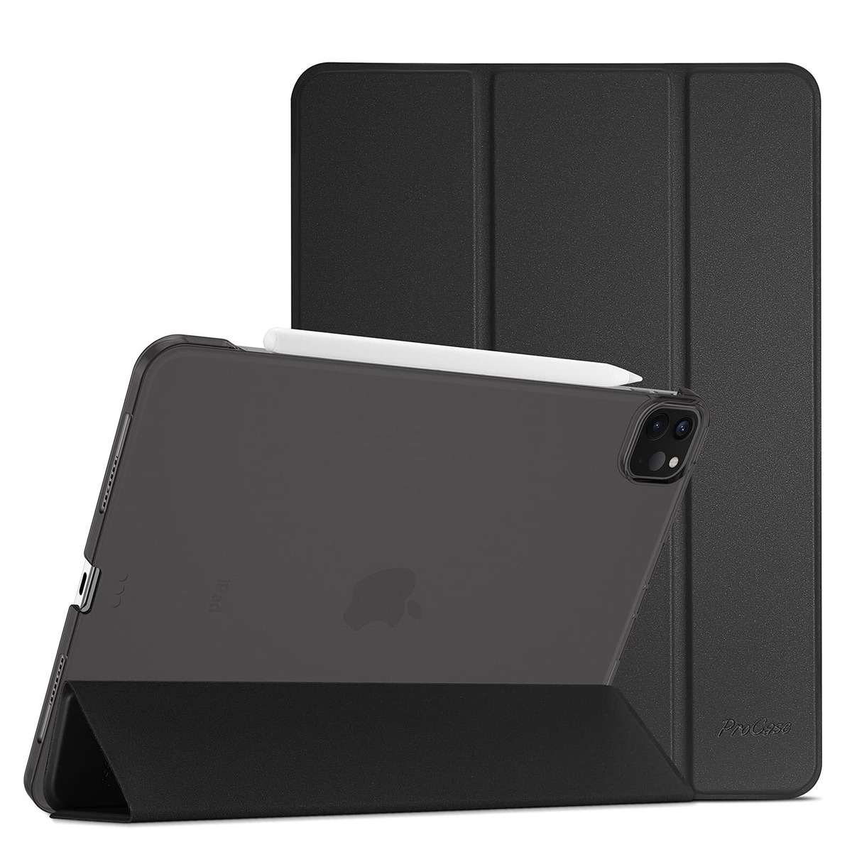 ProCase iPad Pro 12.9 ケース 第6/5/4/3世代に適用（2022 2021 2020 2018） スリム 三つ折り スタンド スマートカバー Pencilのペアリングと ...