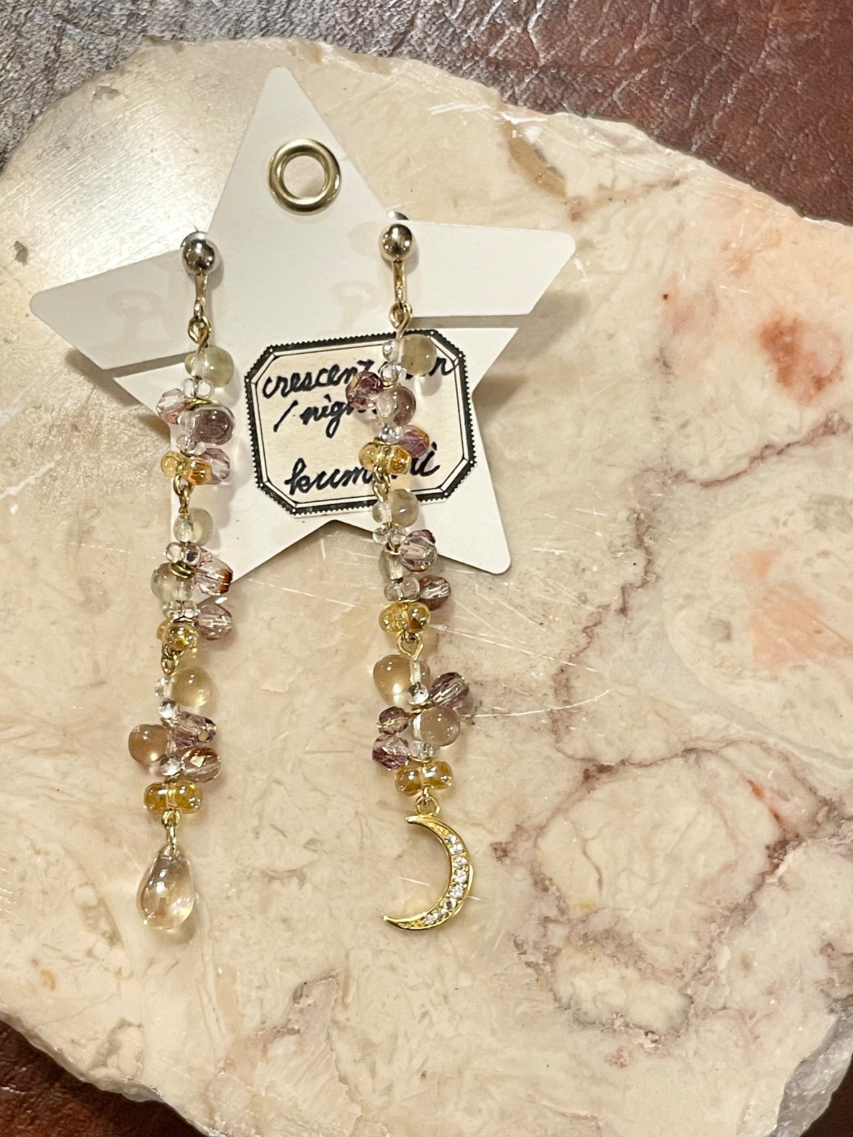 crescent moon / night イヤリング 3号店 664 | kumimi