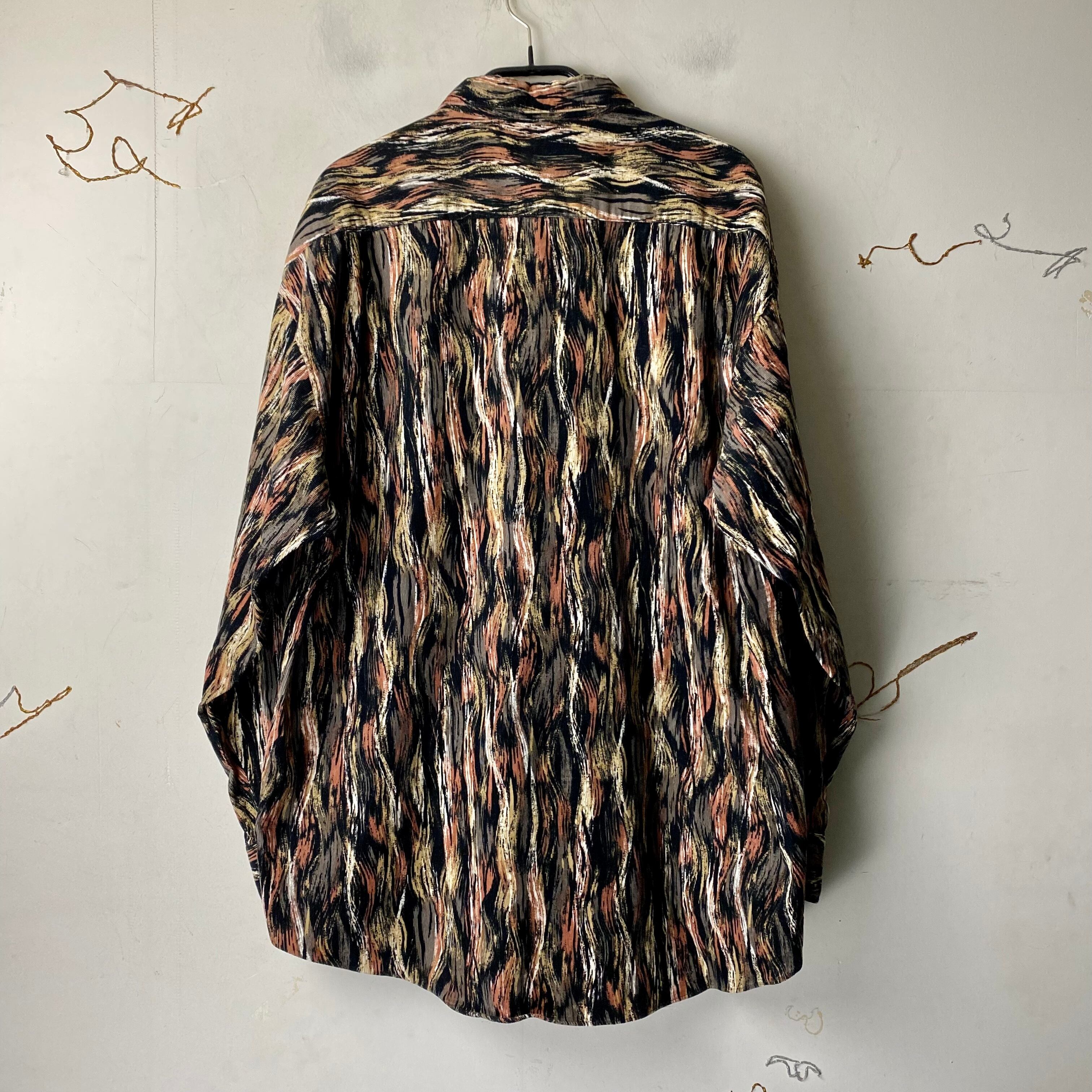 vintage MR.JUNKO animal? print corduroy shirt | NOIR ONLINE