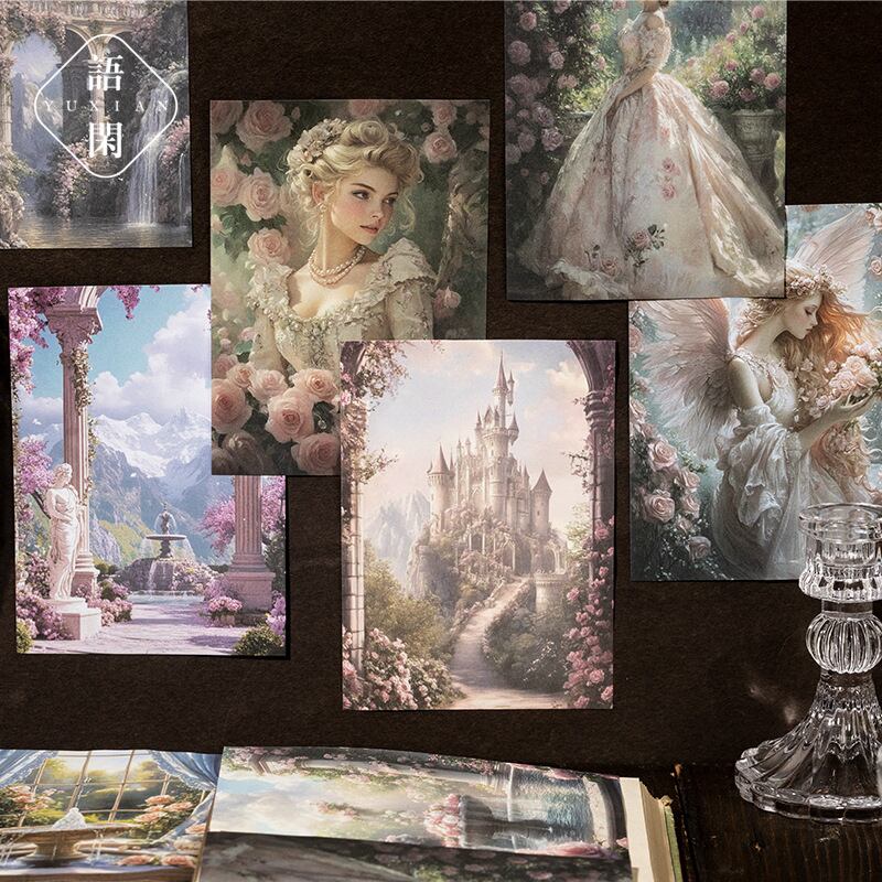 ファンタジー風素材紙セット 20枚入り 穹顶时光（Dome Time）シリーズ[YX-19p] | 海外文具と古本 まよなかヌーク