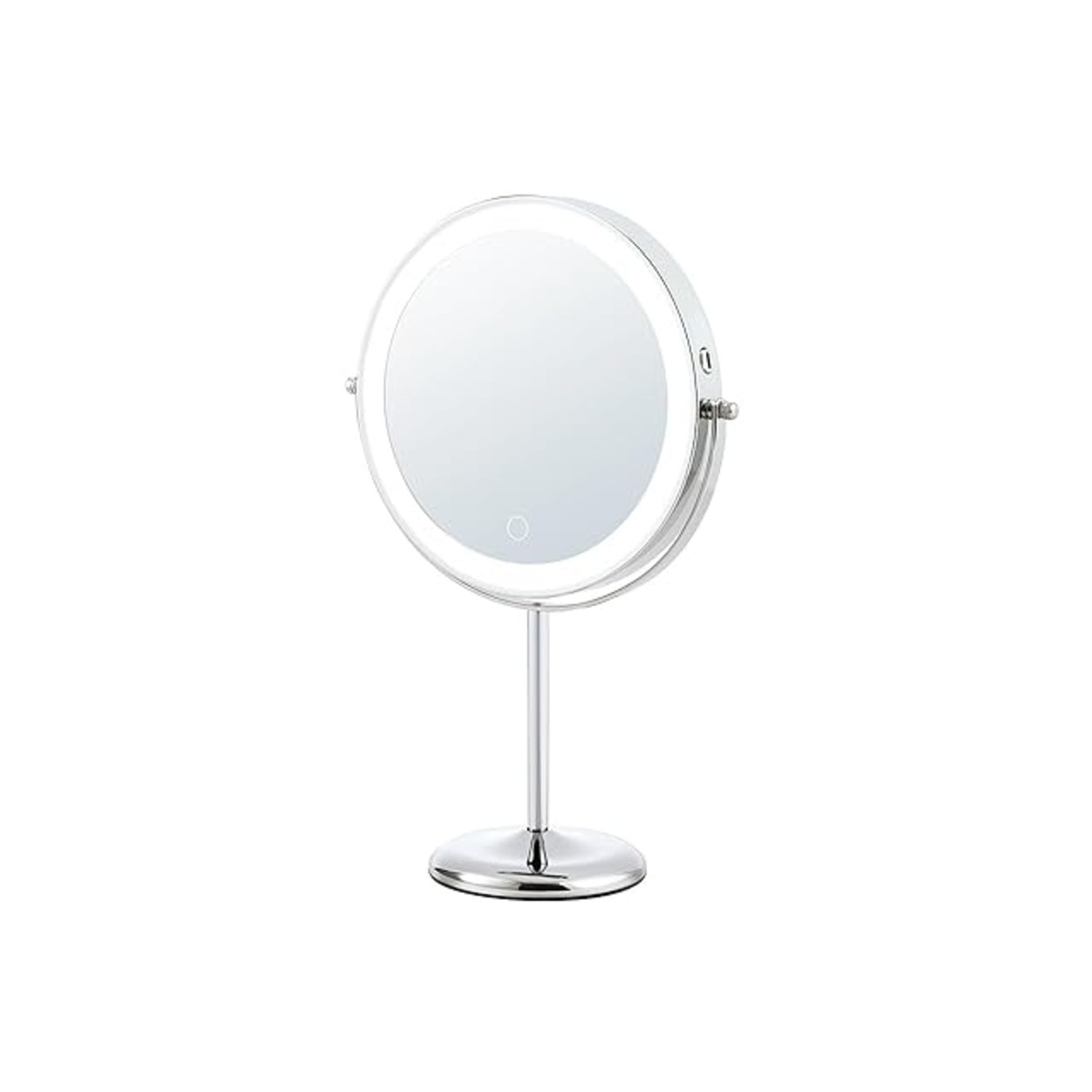 コイズミ LEDミラー 拡大鏡 φ190mm 調光 調色 USB 充電式 卓上タイプ シルバー KBE-3290/S | STAR TRAIN
