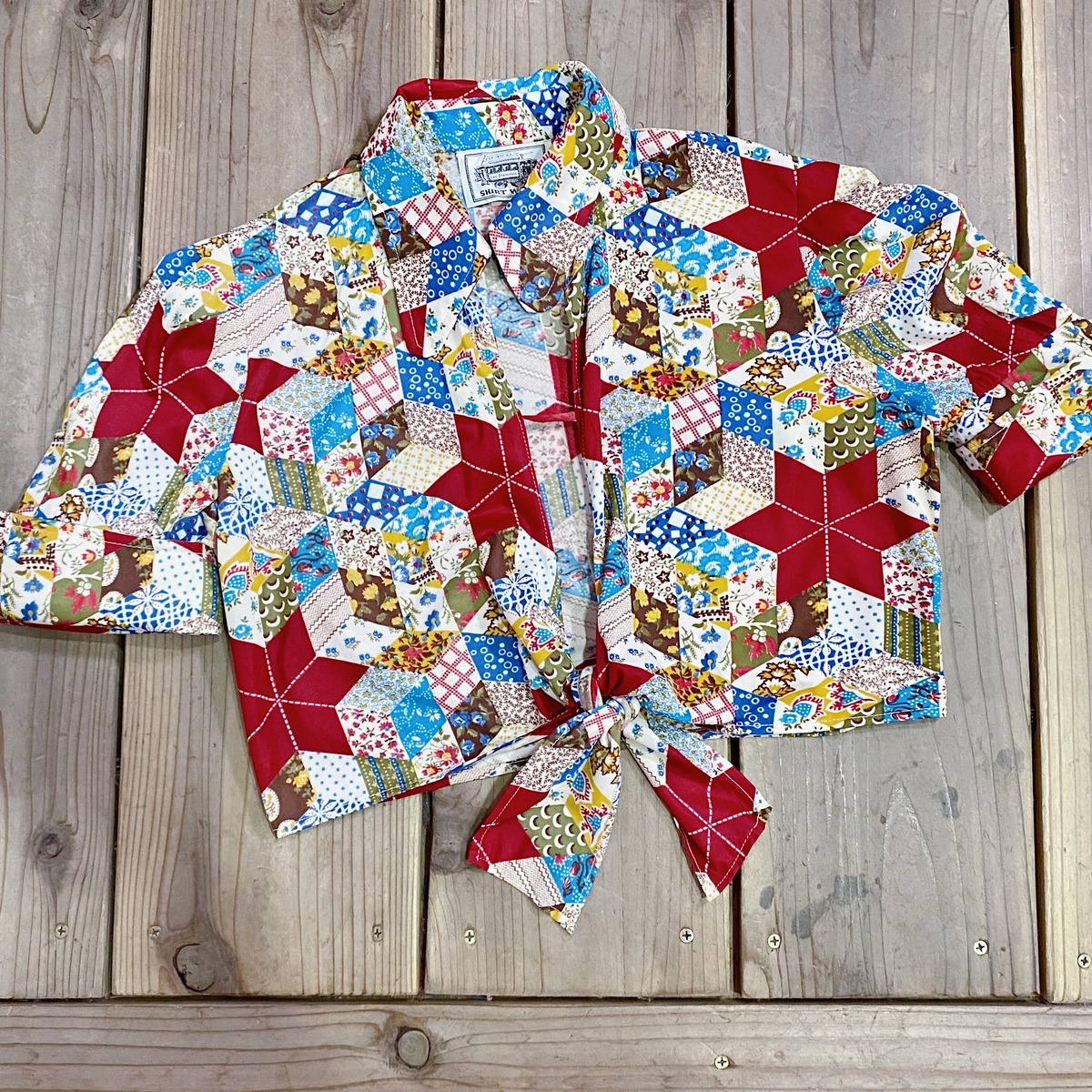 70s patchwork printed shirt | LEMON